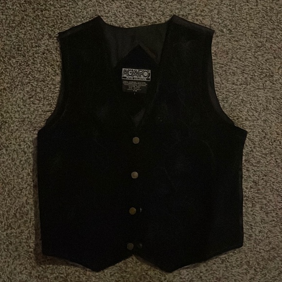 Agapo | Jackets & Coats | Vintage Agapo Black Leather Vest | Poshmark